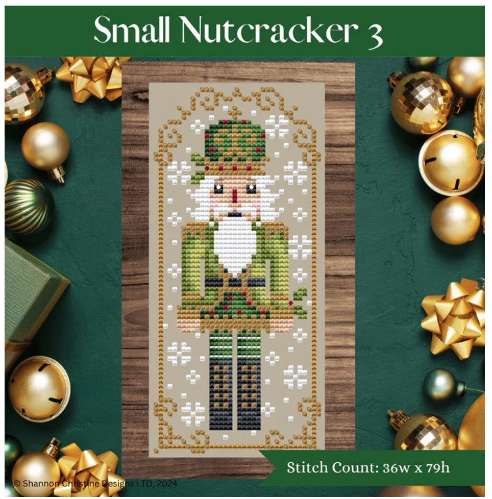 Shannon Christine Designs Small Nutcracker 3 - Green - Cross Stitch Pa – Celtic Craft Shop