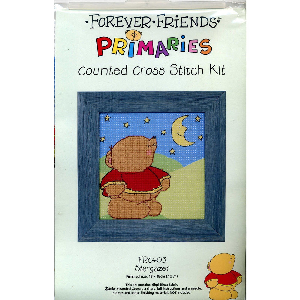 Binca Beginner Stamped Cross-stitch Kit Forever Friends Stargazer Anch ...