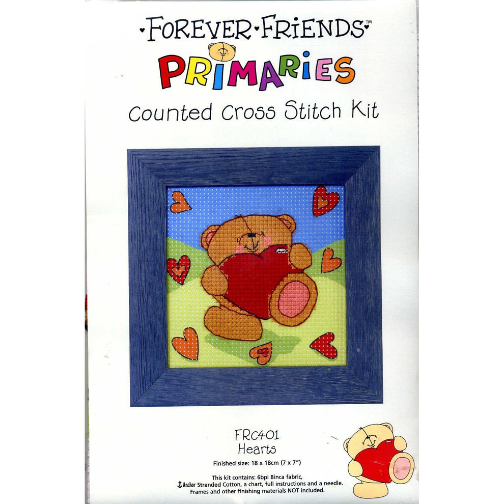 Binca Beginner Cross-stitch Kit Forever Friends Hearts – Celtic Craft Shop
