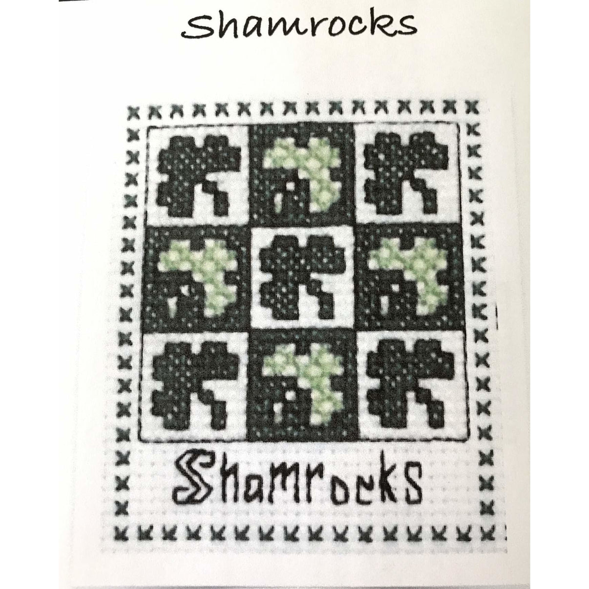 Claddagh Cross Stitch Shamrocks Cross Stitch Kit – Celtic Craft Shop