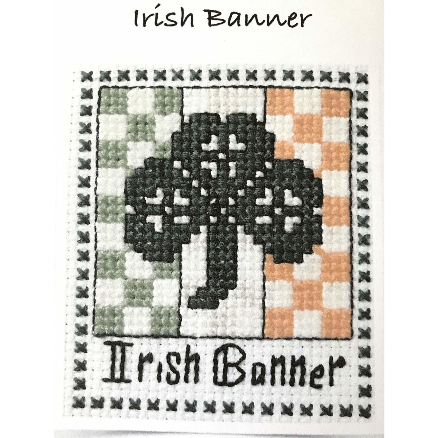 Claddagh Cross Stitch - Irish Banner - Cross Stitch Kit – Celtic Craft Shop