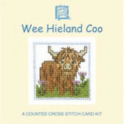 Textile Heritage Wee Heiland Coo Miniature Card Cross Stitch Kit ...