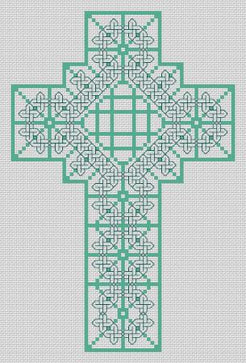 Artists Alley Shades of Green Celtic Cross - Cross Stitch Pattern ...